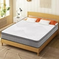 King Mattress，10 Inch Hybrid Mattress with Gel Memory Foam ...