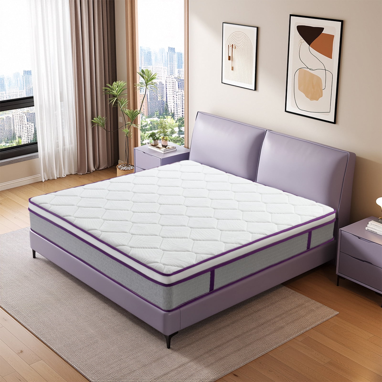 King Mattress,10 Inch King Size Mattresses Memory Foam Hybrid Mattress ...