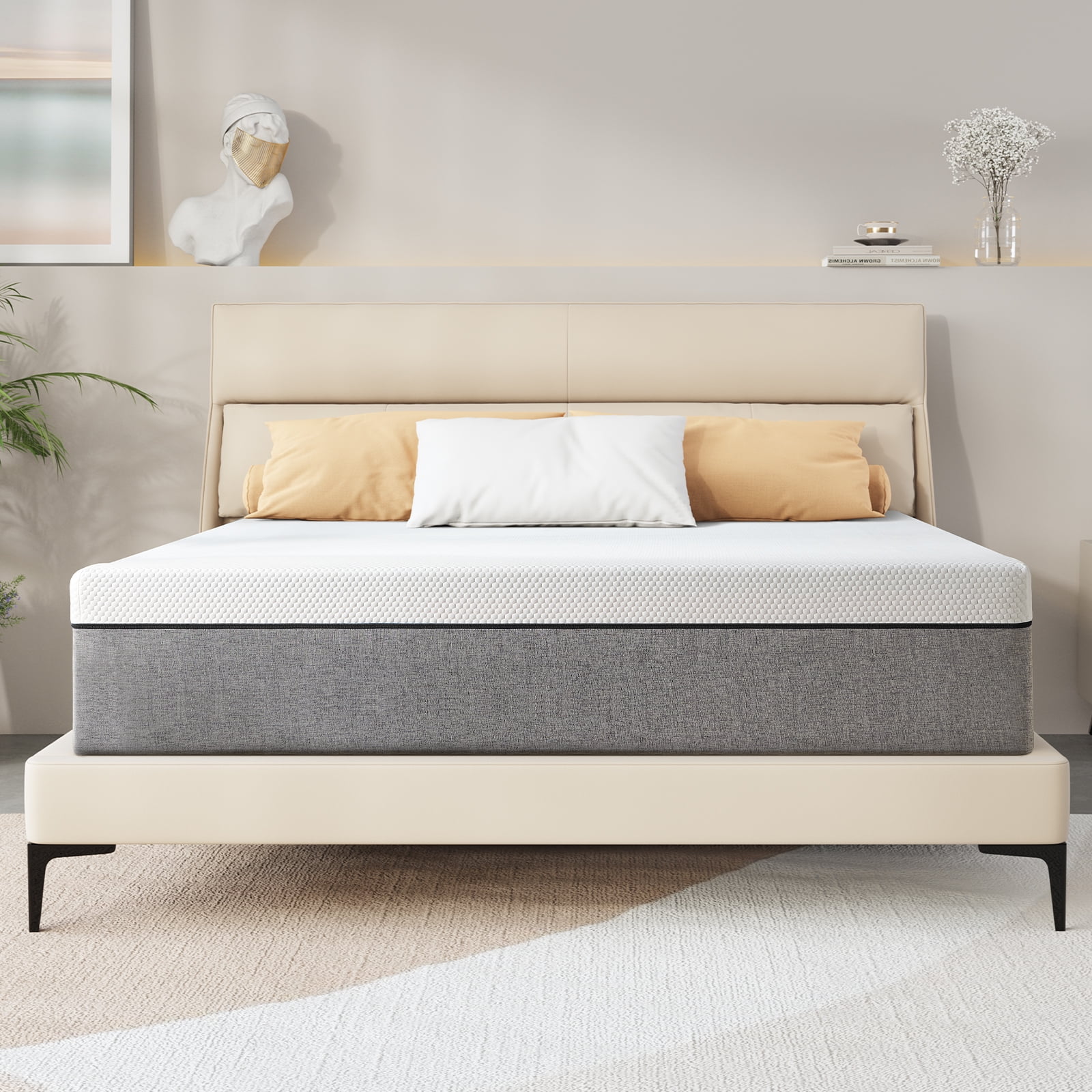King Mattress,Telino 10 inch King Size Foam Mattress in Box with ...