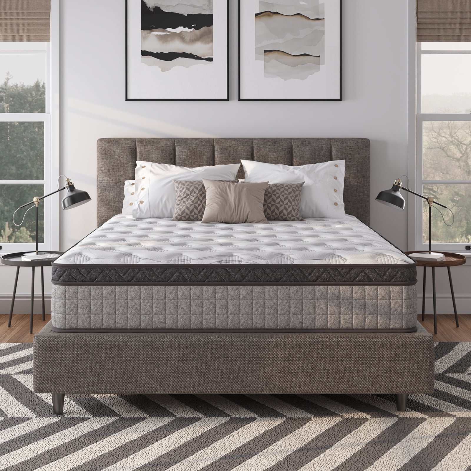 King Mattress, 12 Inch King Size Mattress in a Box,Memory Foam Hybrid ...
