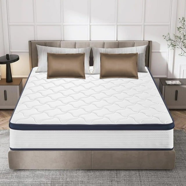 King Mattress,12 Inch Memory Foam Mattress,Innerspring Hybrid King Bed ...