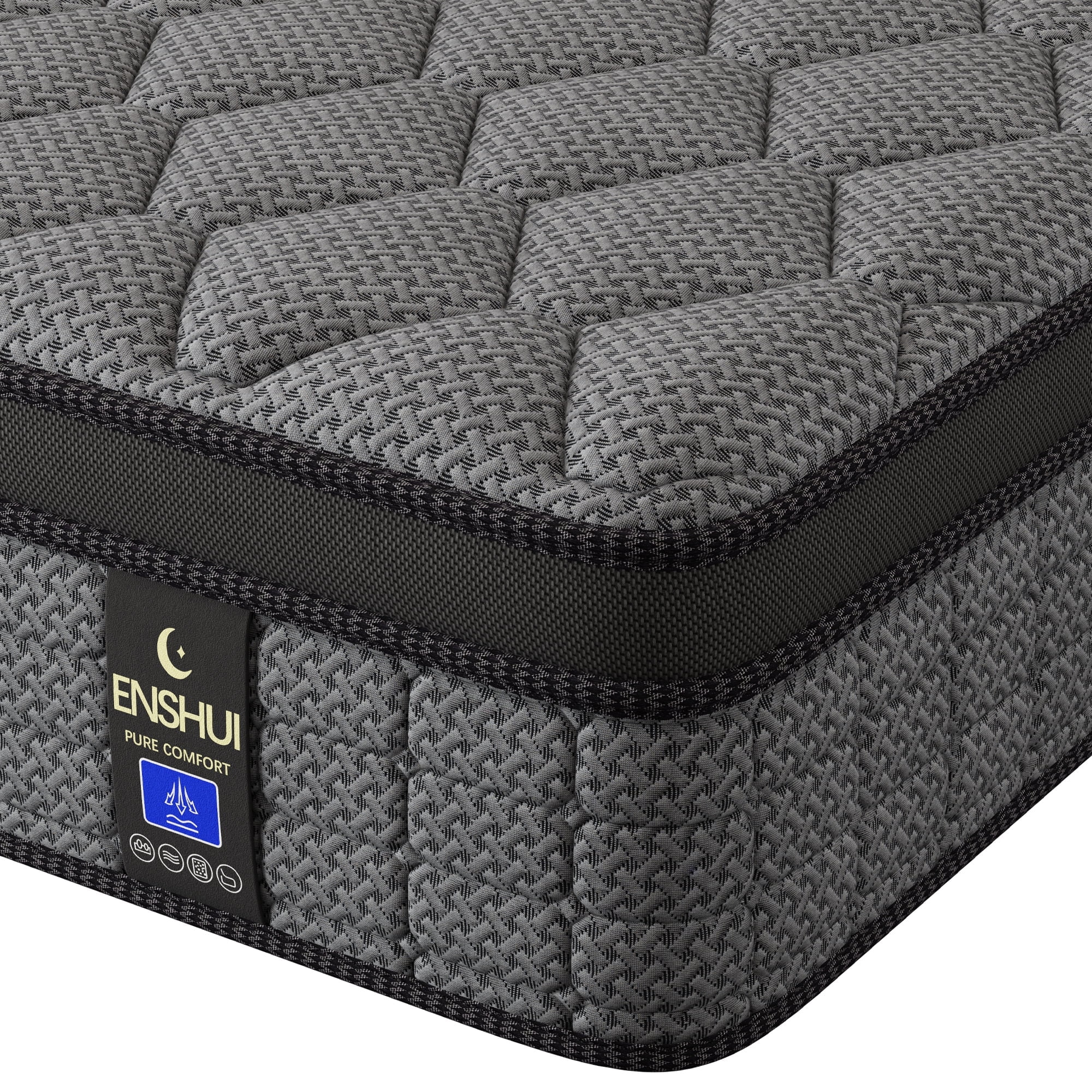 King Mattress 14 Inch Hybrid Mattress in a Box，Medium Firm Mattresses ...
