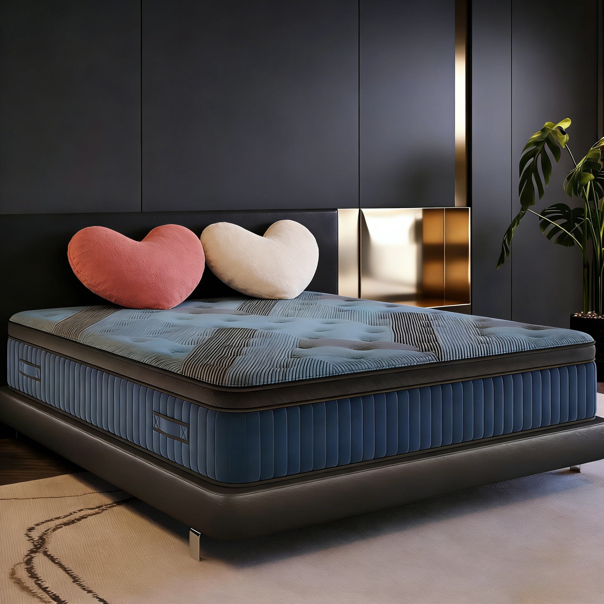King Mattress 14 Inch, Hybrid Mattresses Medium Firm with Gel Memory ...