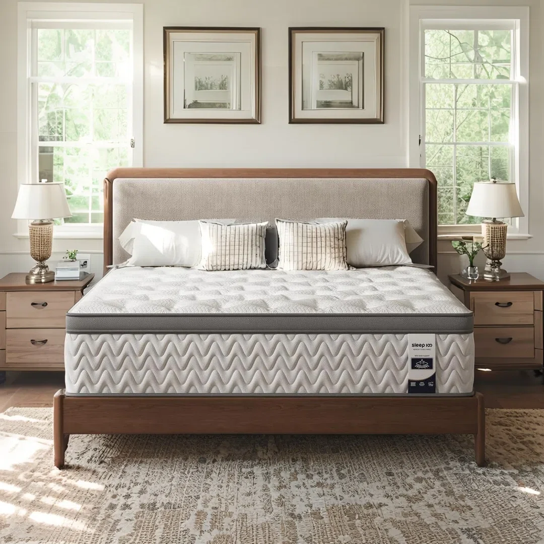 Sleepmax Velari 14" King Euro Top Hybrid Mattress with Certipur-Us Gel ...