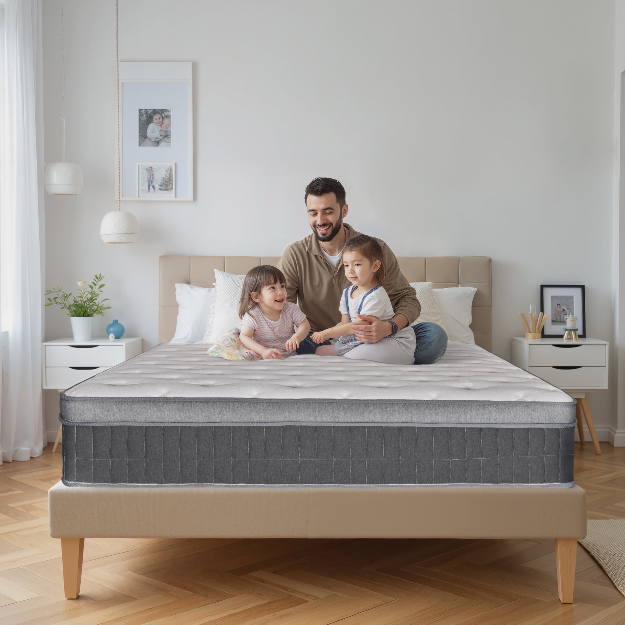 King Mattress 14 Inch, Memory Foam Hybrid Mattress in A Box, King Size ...