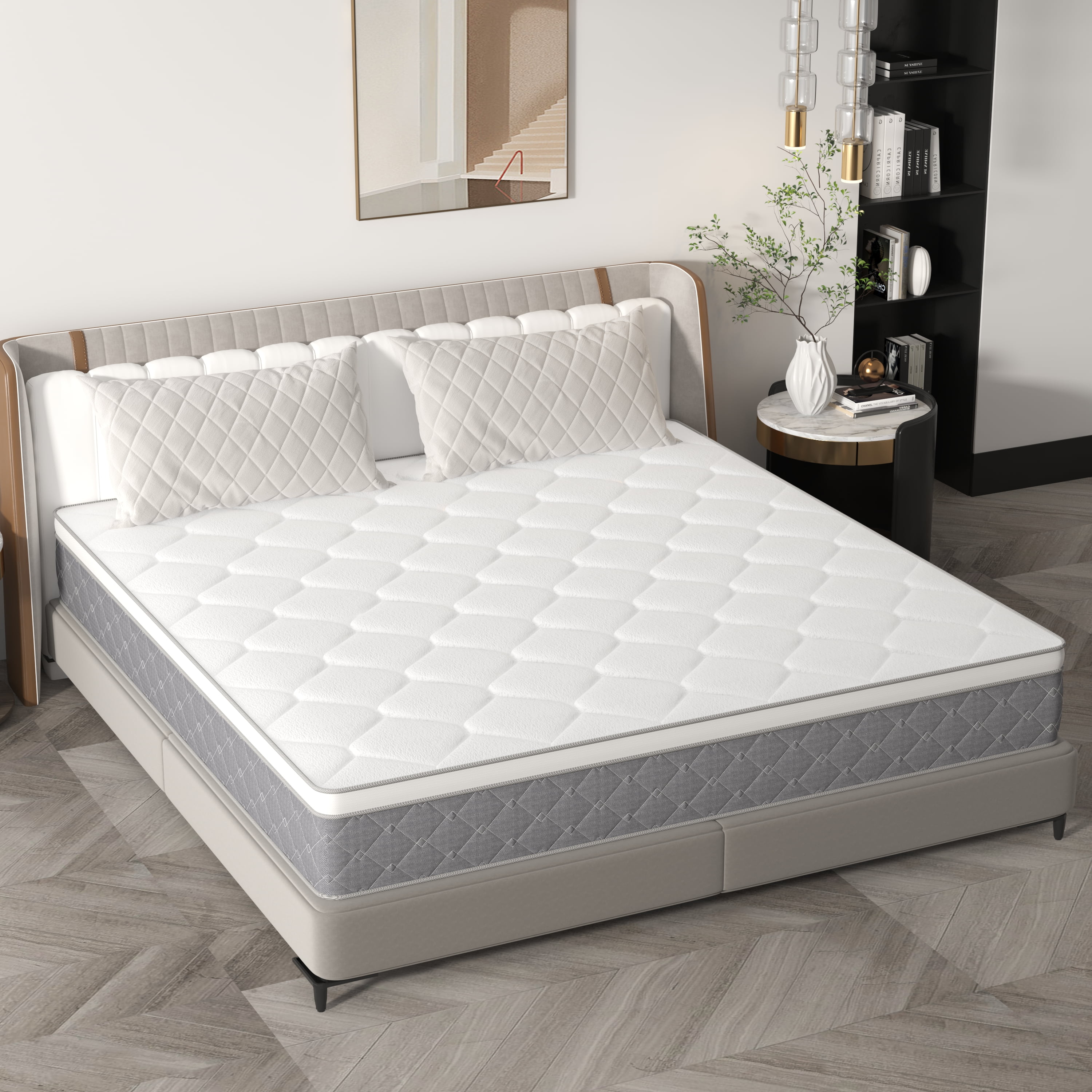 King Mattress, 14 inch Pocket Springs with Gel Memory Foam, Hybrid ...