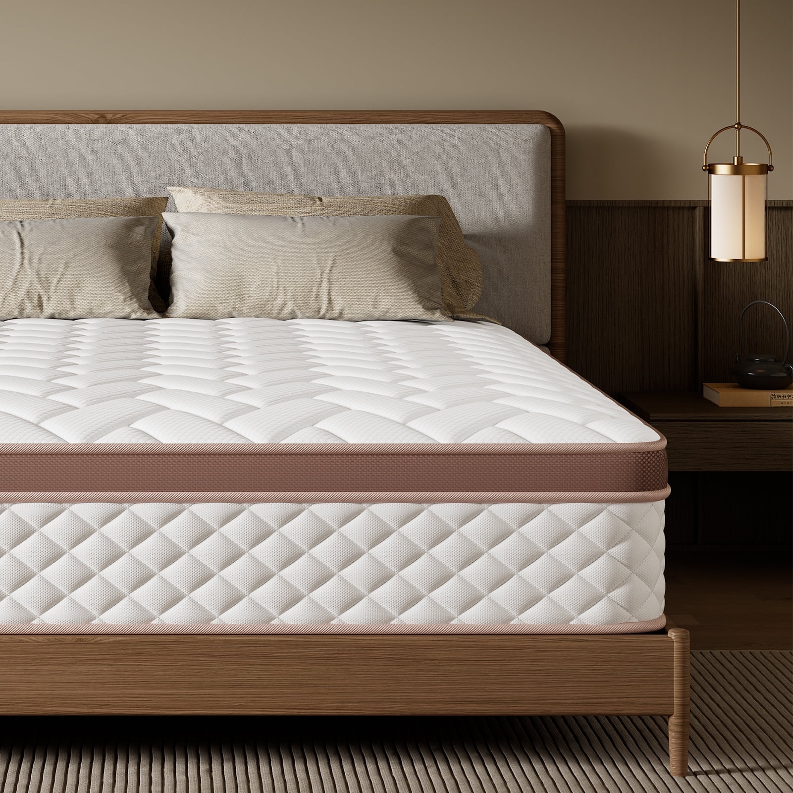 1Oinch King Size Mattresses in a Box,King Mattress,Memory Foam Hybrid ...