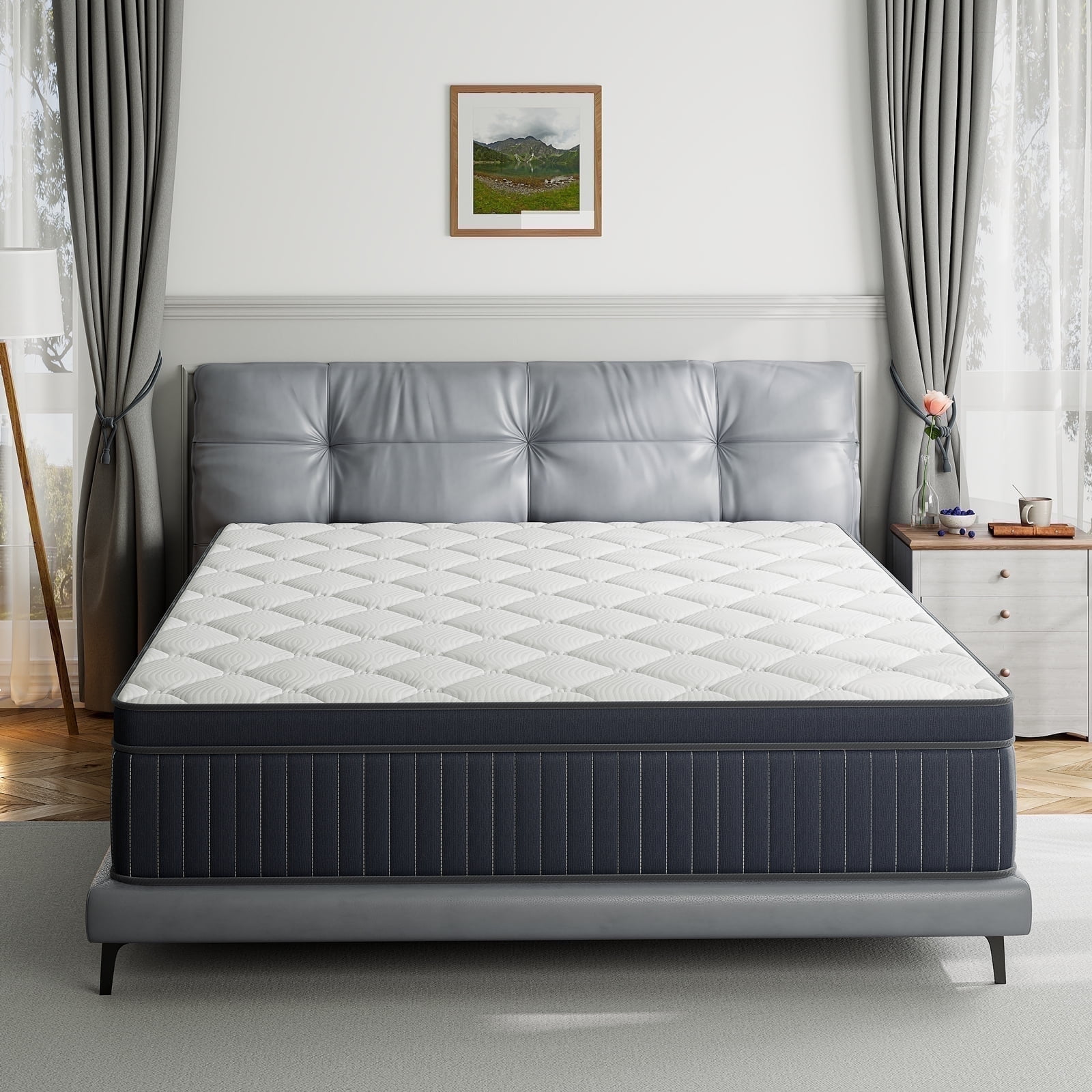 King Mattress, Babo Care 10 Inch Cooling-Gel Memory Foam and Individually Pocket Innerspring ...