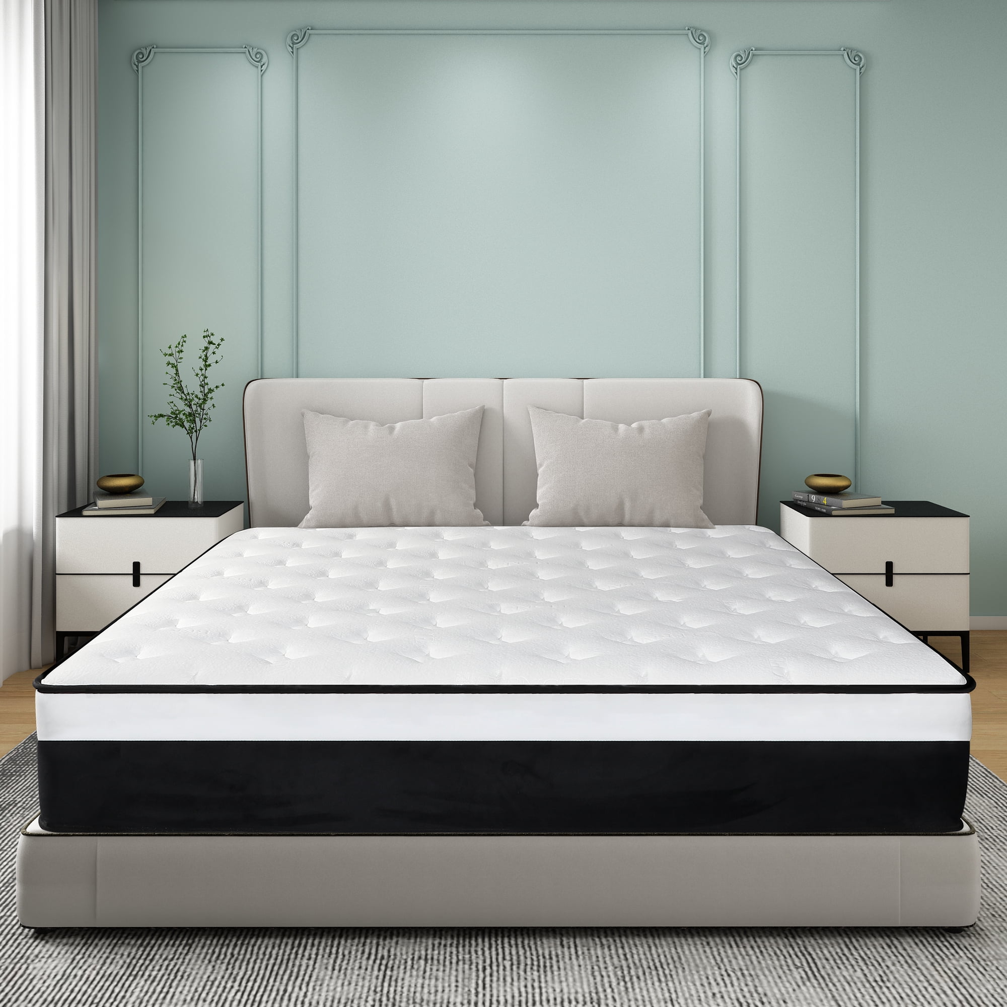 CHEVNI King Mattress, 12 inch Gel Memory Foam, Hybrid Pocket Springs ...