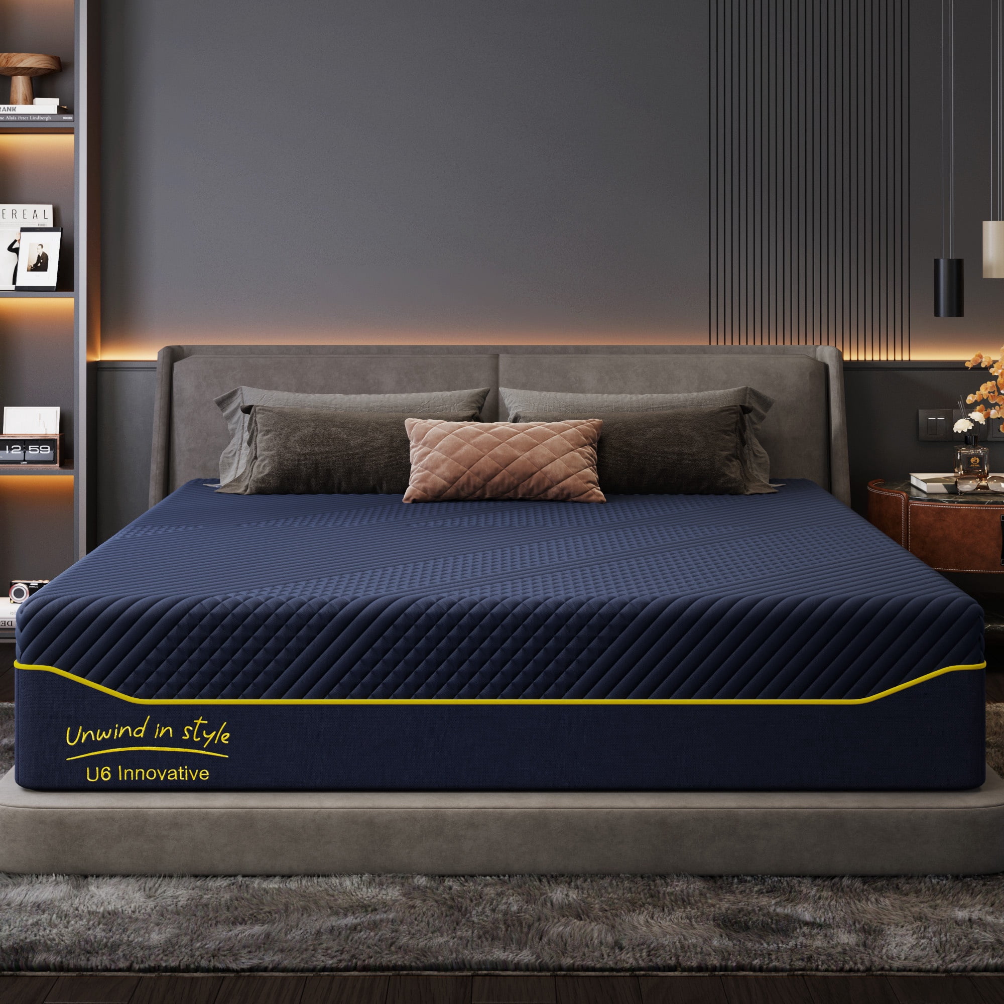 King Mattress, Holaki 10" King Gel Memory Foam with Bamboo Charcoal ...