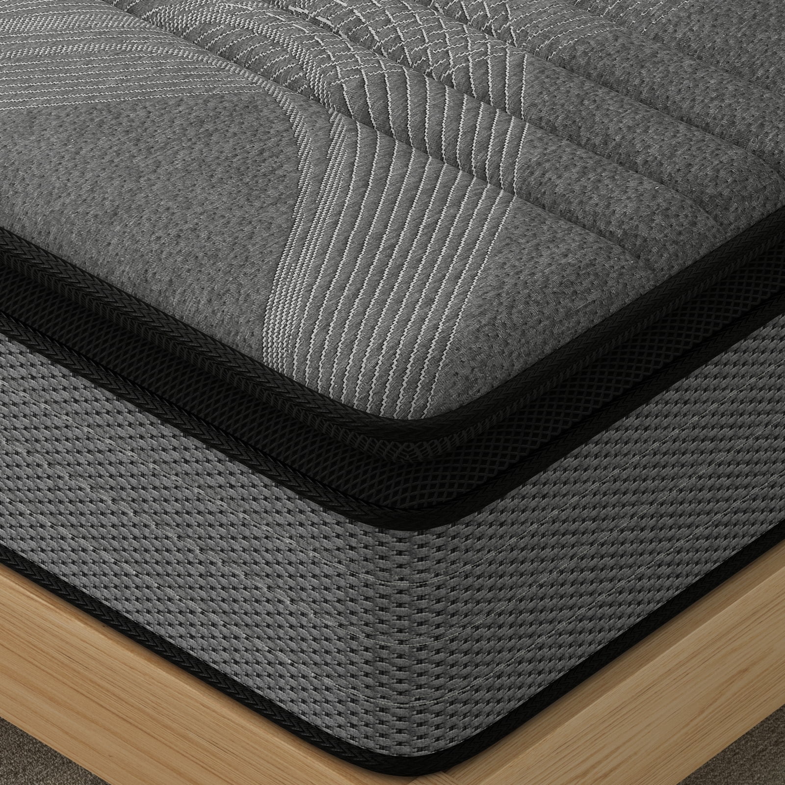 King Mattress,Nisien 12 Inch Hybrid Mattress in a Box, Gel Foam ...