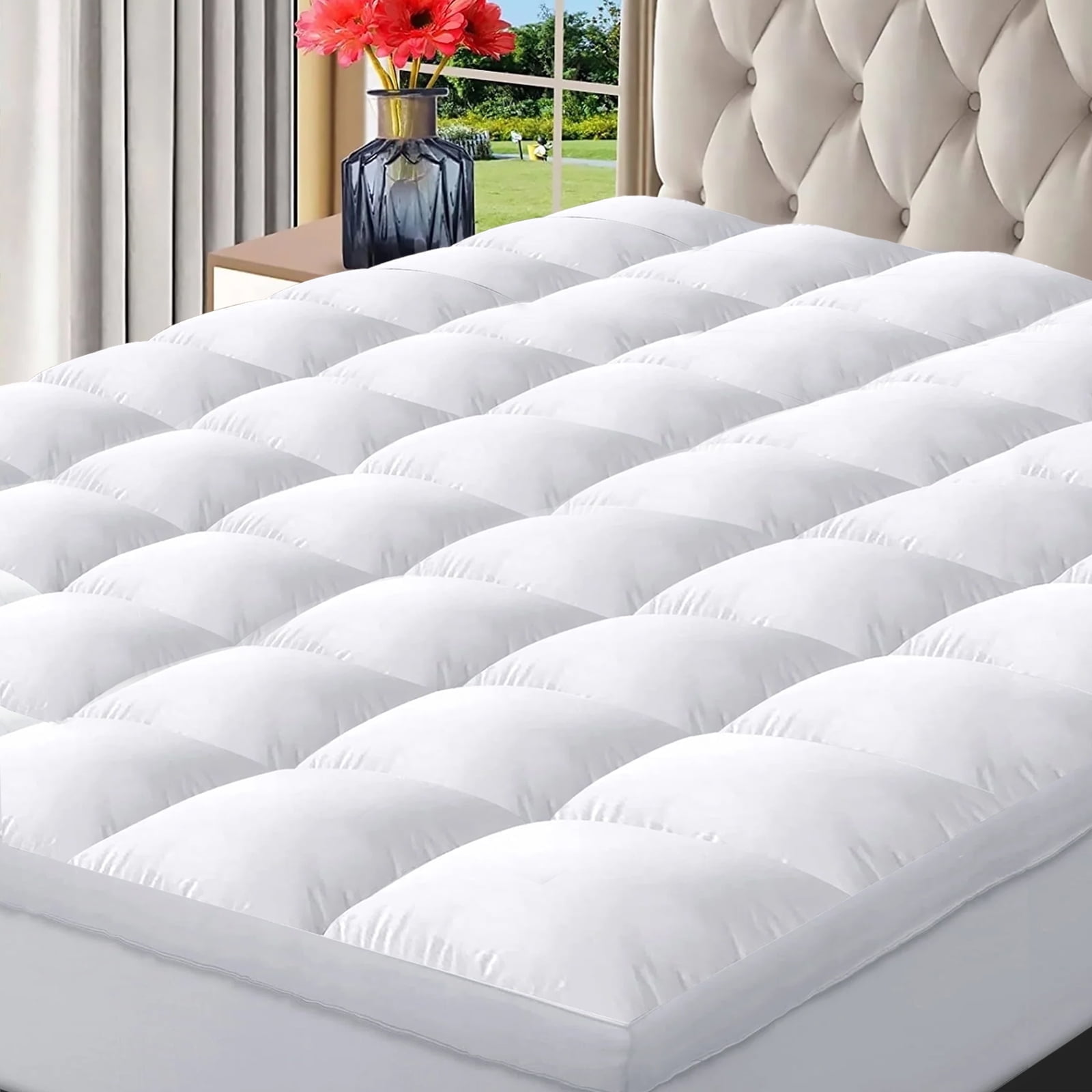 Soulgenix Mattress Topper King, Cotton Mattress Pad, Ultra Soft 400TC ...