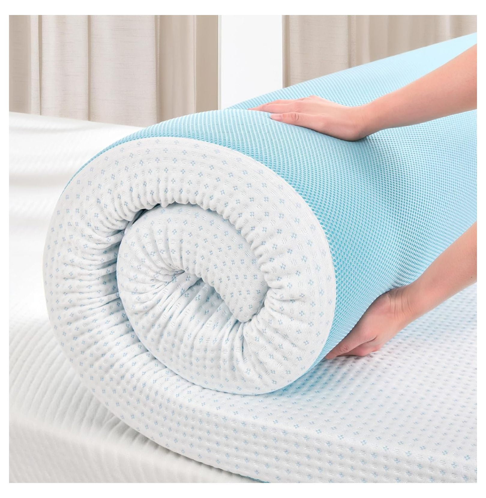 King Mattress Topper, High Density Memory Foam Bed Topper with ...