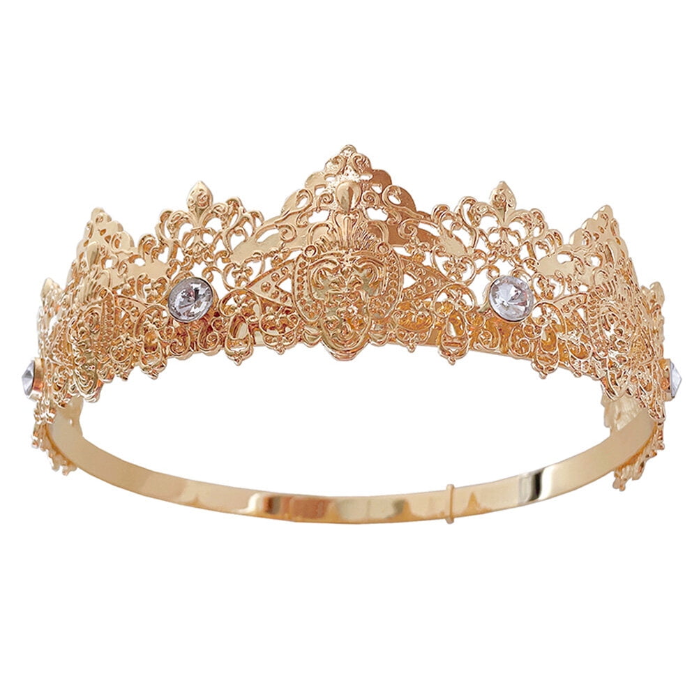 Elegant Shiny Rhinestone Zinc Alloy Crown Tiara for Bride with 1 Set ...