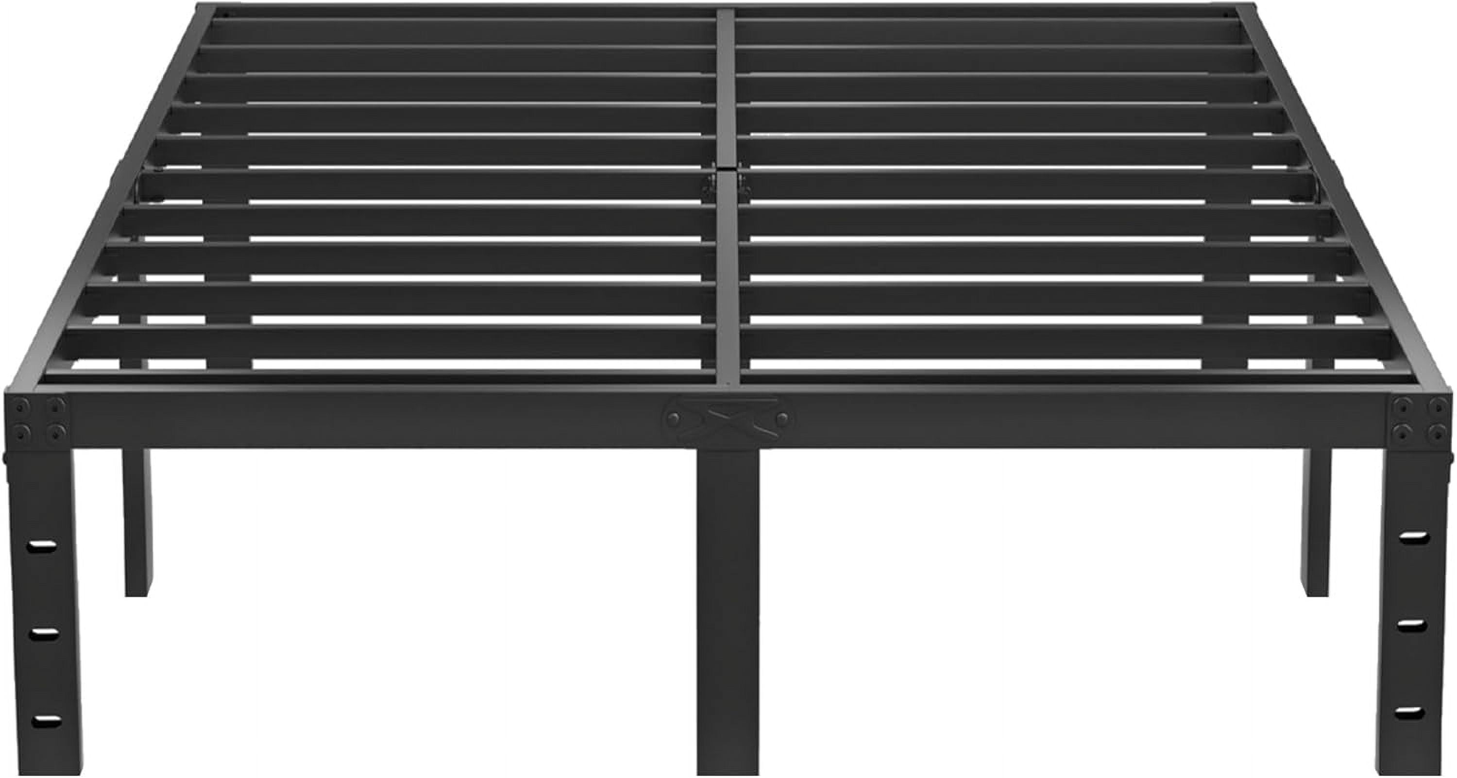 King Metal Bed Frame - 14 Inch Tall Heavy Duty Bedframe Black Basic ...