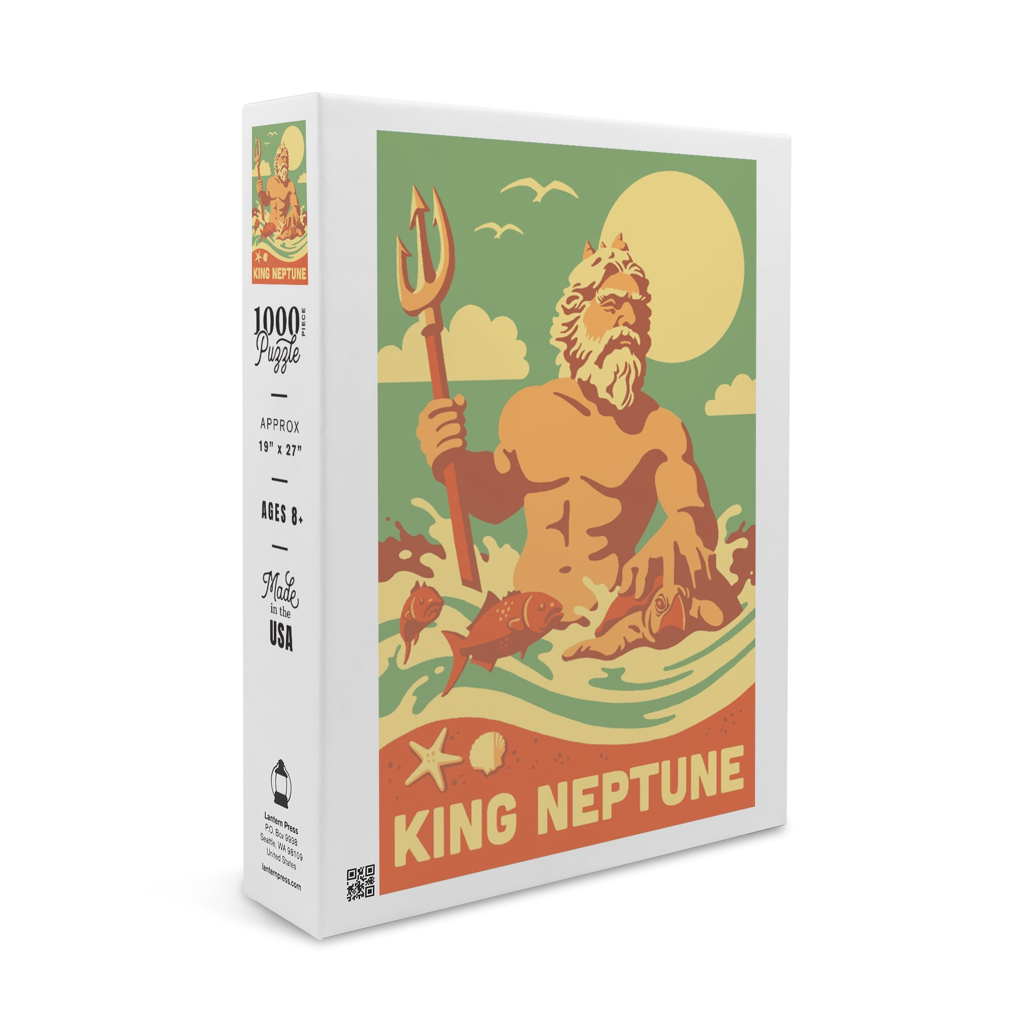 King Neptune Statue, Retro Beach (1000 Piece Puzzle, Size 19x27 ...