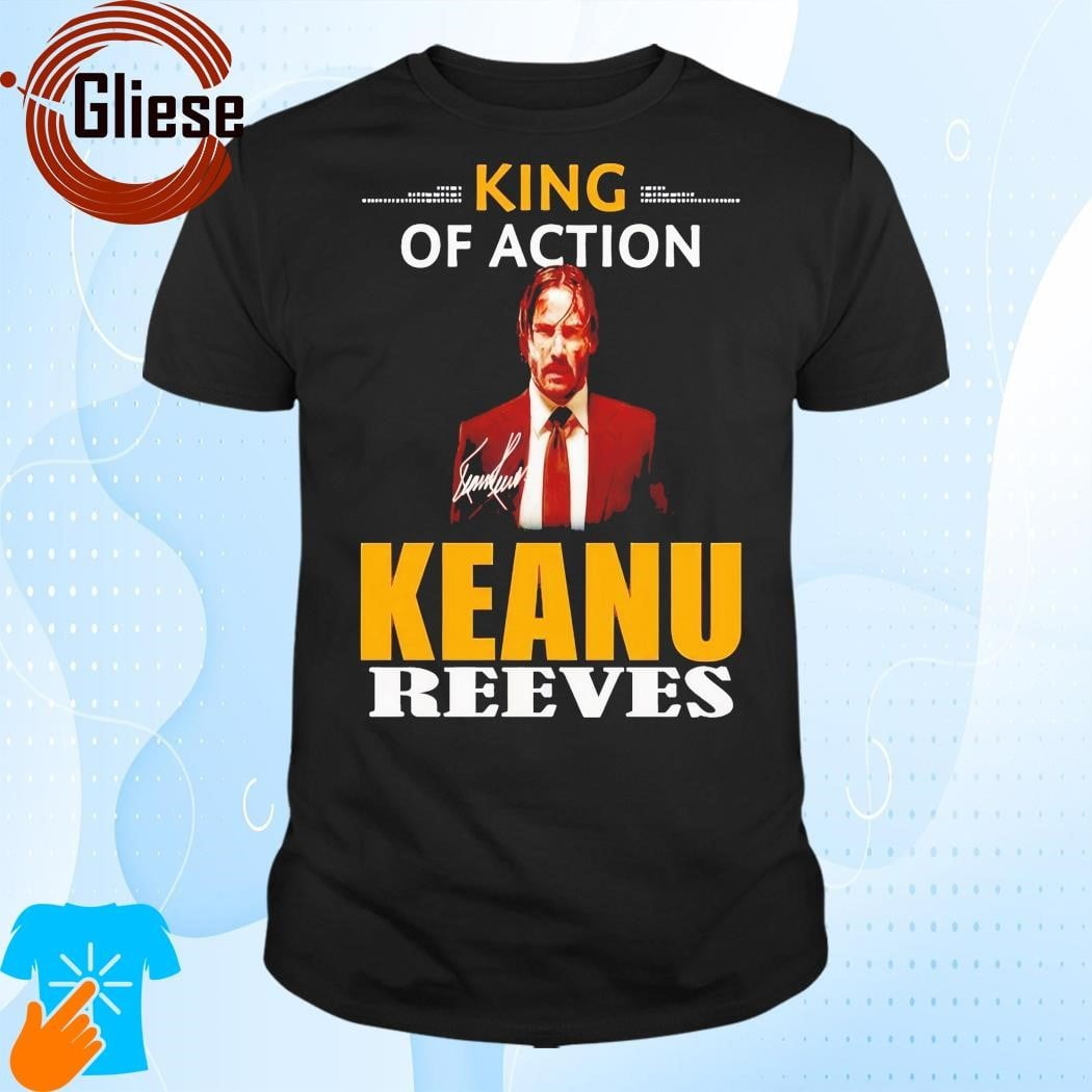 King Of Action Keanu Reeves Signature T-shirt - Walmart.com