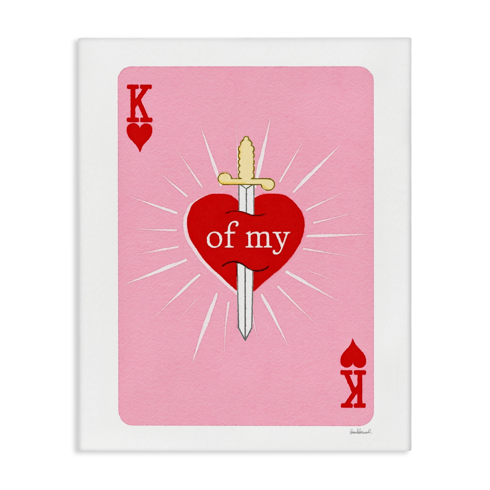 King Of My Heart Sword Canvas Wall Art, design by Amanda Greenwood ...