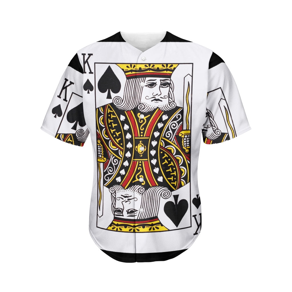 King Of Spades Playing Card Print Active Baseball Jersey for Men and ...