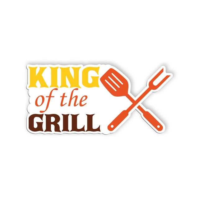 King Of The Grill Stickers Camping Life Outdoor Stickers Phone Decal ...