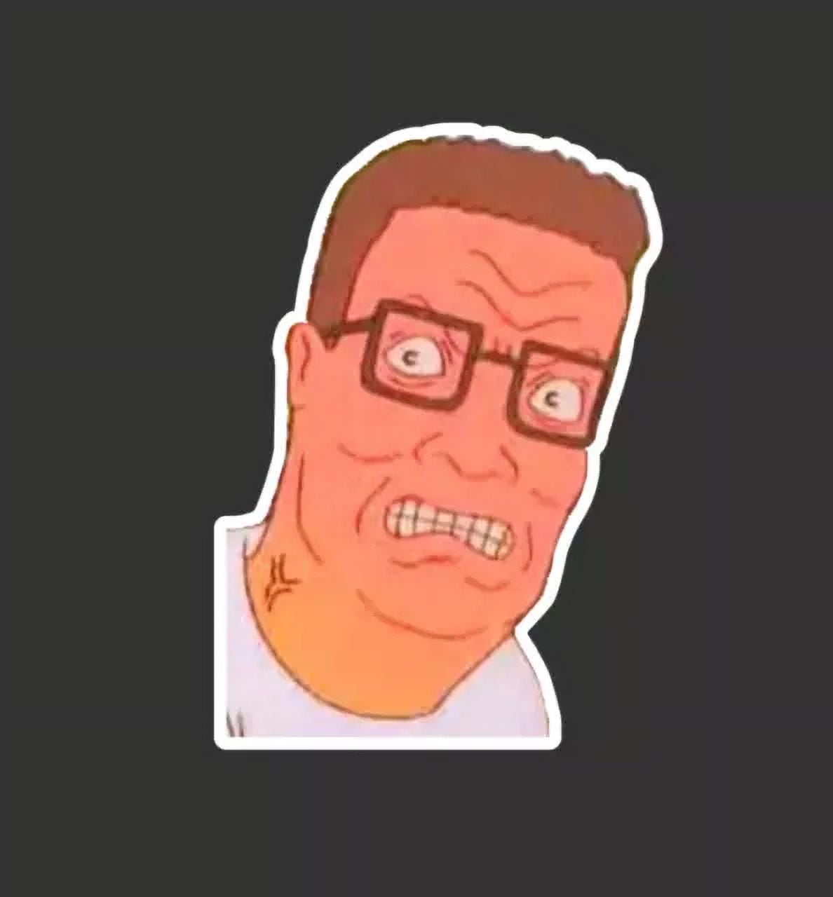King Of The Hill Hank Hill Sticker Phone Decal Water Bottle Stickers ...
