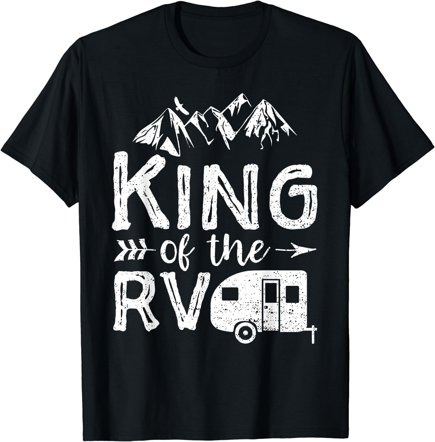King Of The RV T-Shirt Hiking Camping Lover Outdoors Camper Black Small ...