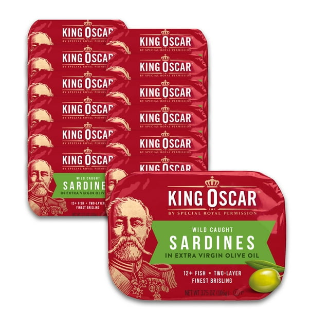 King Oscar Sardines Extra Virgin Olive NSD3 Oil, 3.75-Ounce Cans (Pack of 12) - Walmart.com