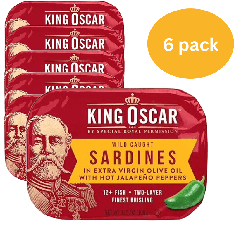 King Oscar Wild Caught Sardines in Extra Virgin Olive Oil, Hot Jalapeno ...