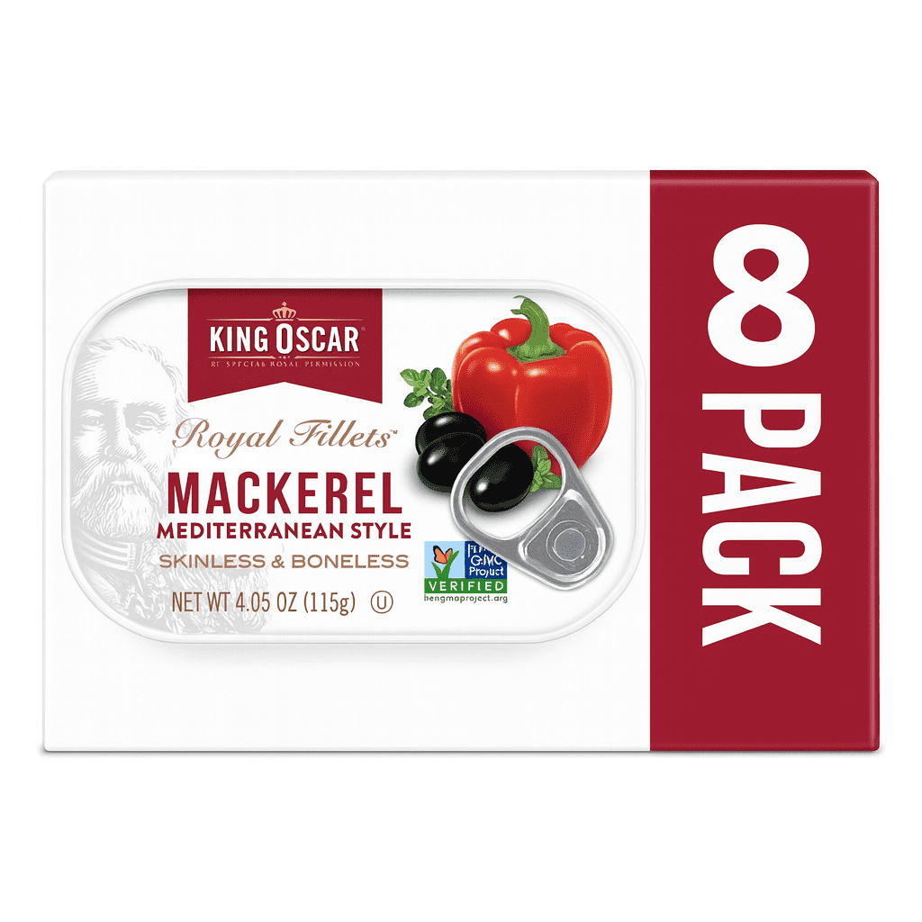 King Oscar Wild Caught Skinless & Boneless Mackerel, Mediterranean ...