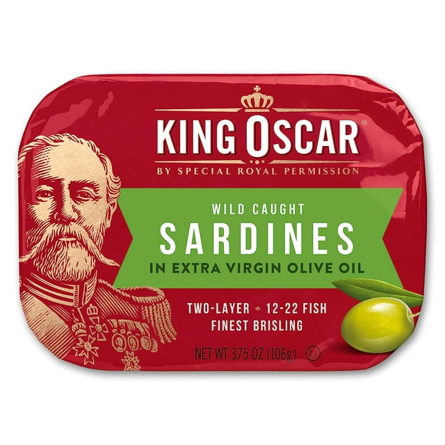 King OscarSardines Extra Virgin Olive Oil, 3.75-Ounce Cans (Pack of 12 ...