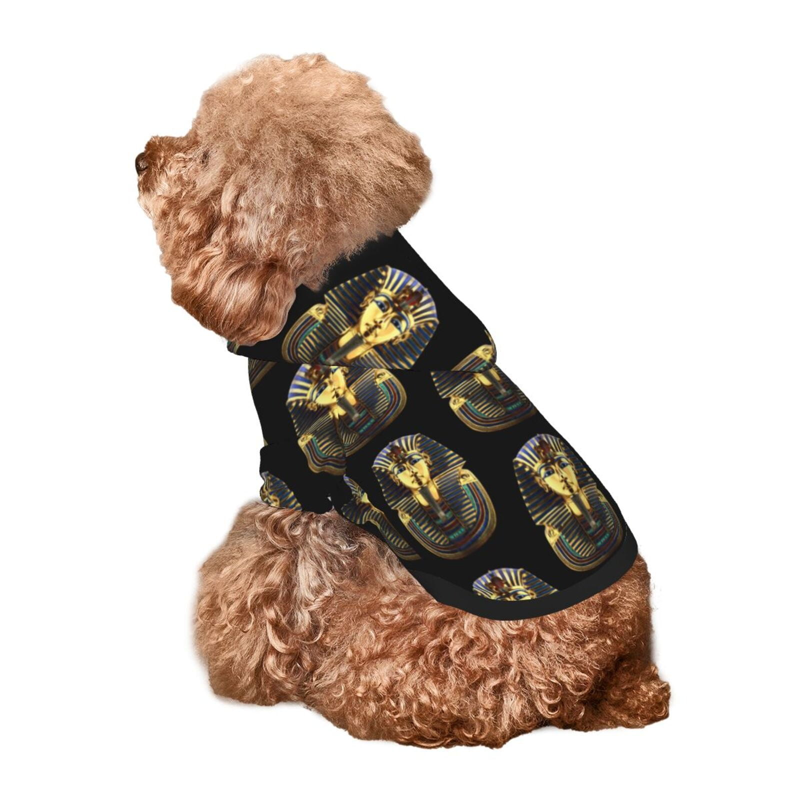 King Pharaoh Tutankhamun Egypt Tut Egyptian Small Dog Hoodie Clothes Sweater Warm Puppy ...