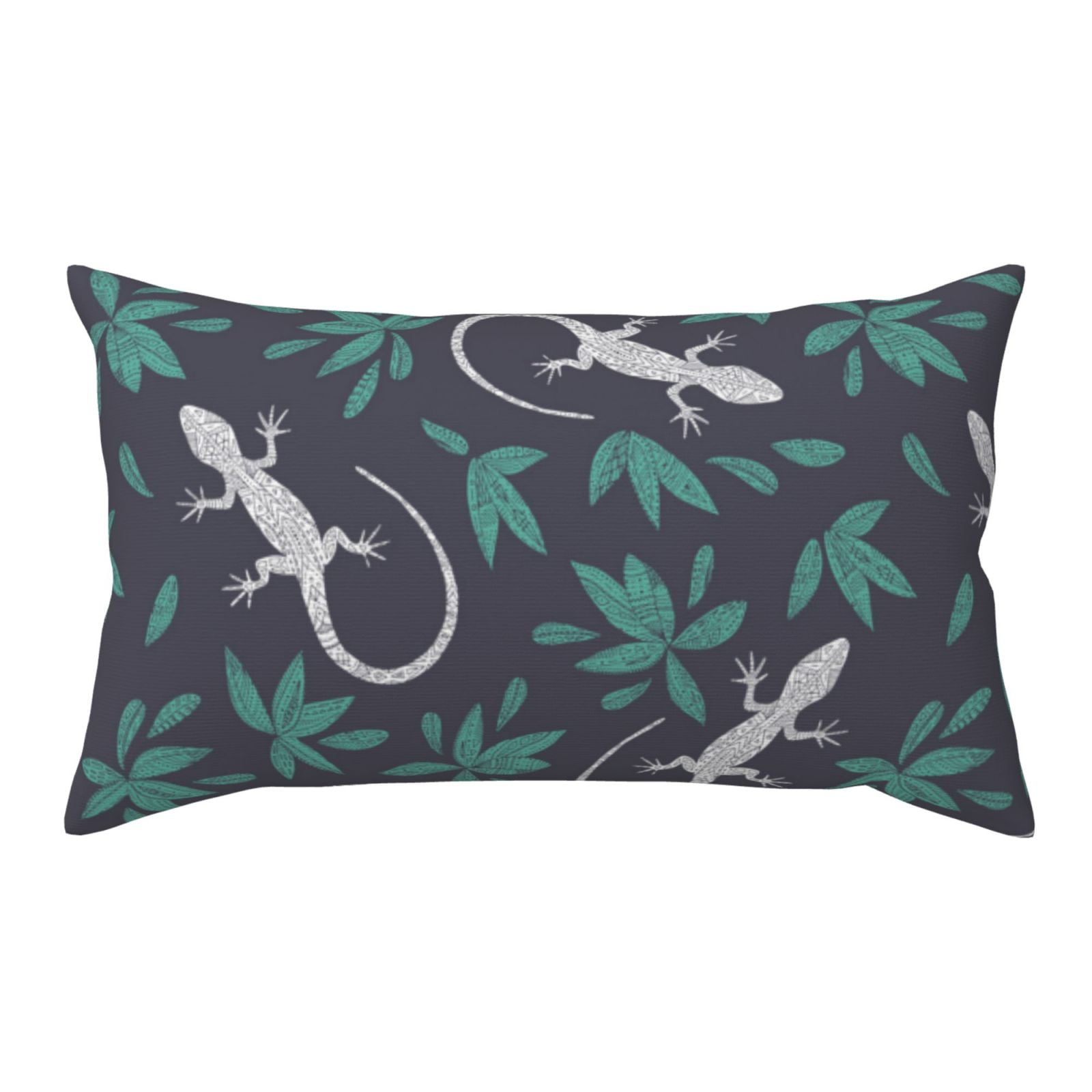 King Pillow Cases Standard Size - Gecko Lizard Leaves Green Soft ...