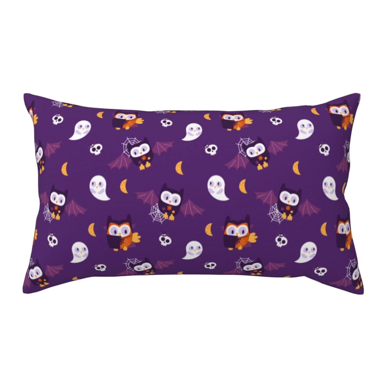King Pillow Cases Standard Size - funny scull owls bat spiderweb -标题2 ...
