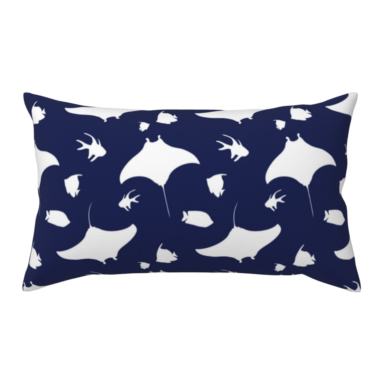 King Pillow Cases Standard Size - stingray tropical fish dark blue -标题2 ...