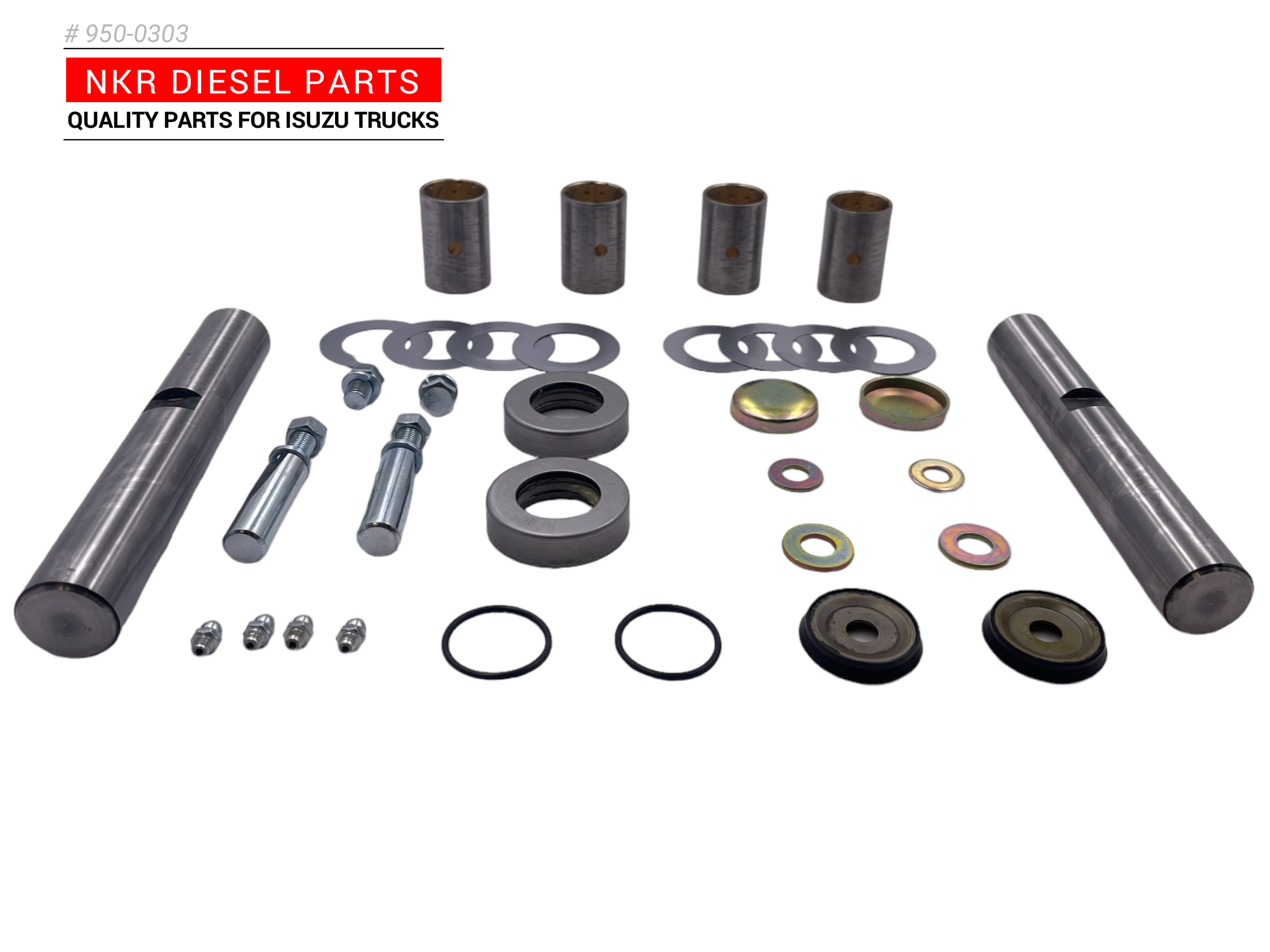 King Pin Kit NPR NQR NRR NPR-HD 4JJ1 3.0L 4HK1 5.2 - Walmart.com