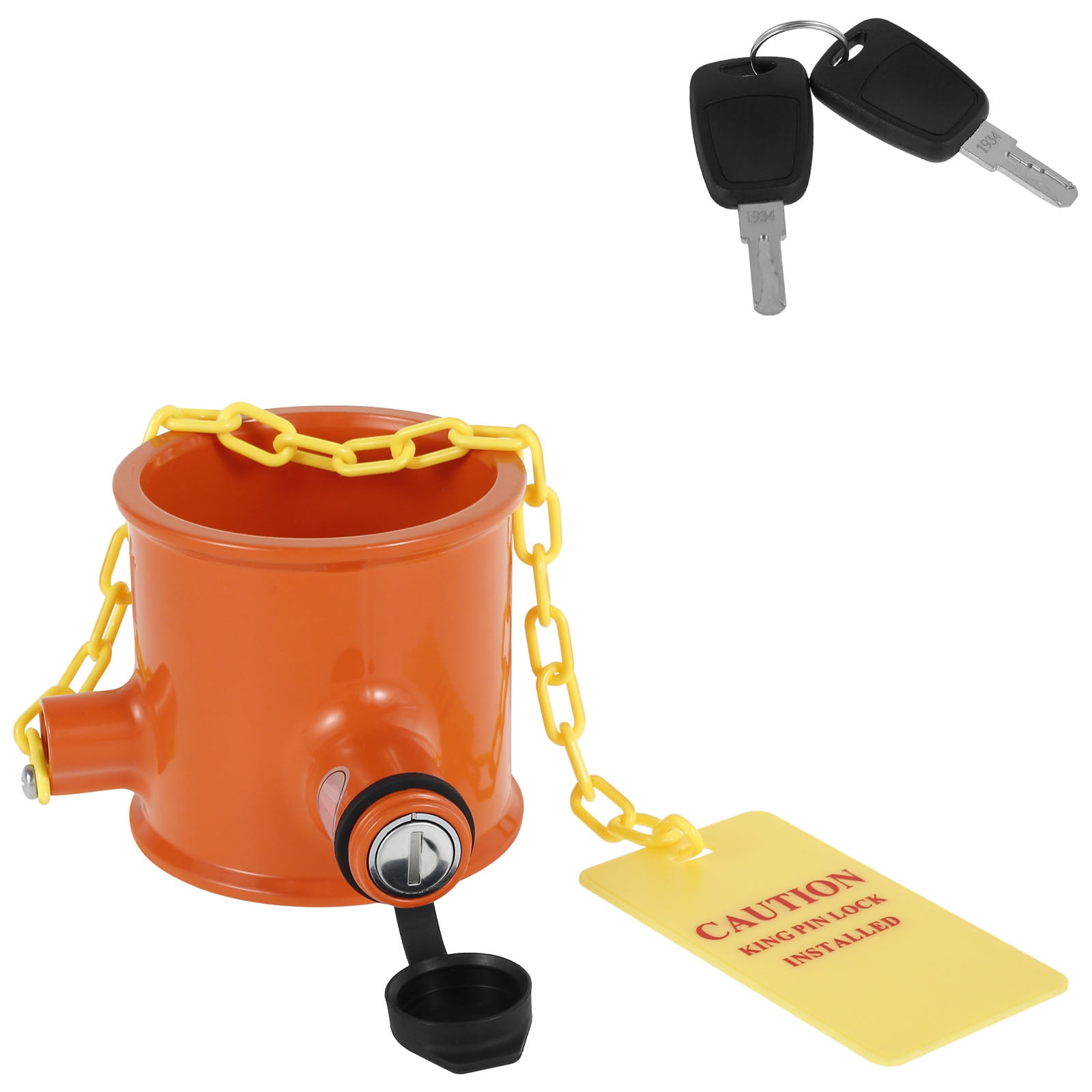 King Pin Lock Sturdy Solid Steel Trailer Lock Anti Theft Wheel King Pin ...