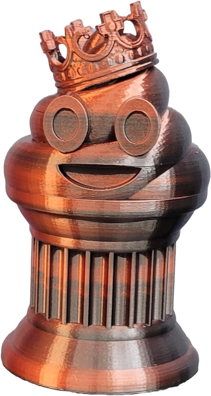 King Poop Emoji Trophy - Fun Award & Gift - Handmade w/Additive ...