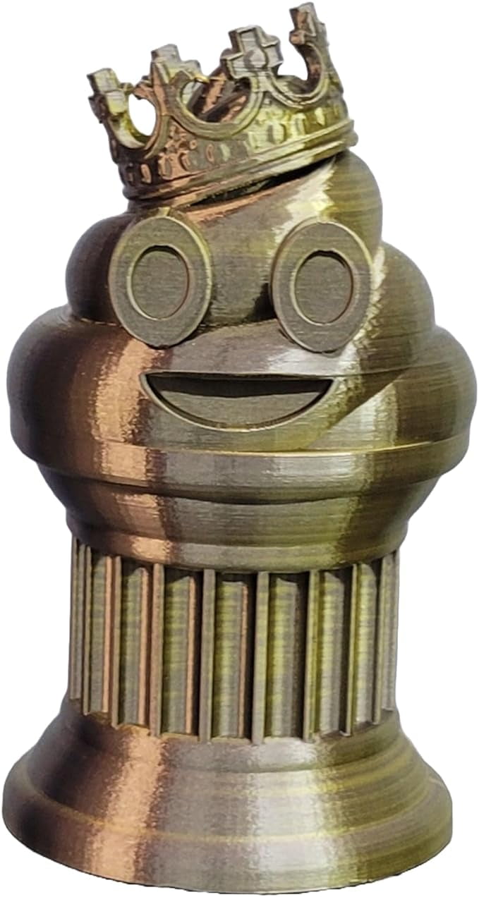 King Poop Emoji Trophy - Fun Award & Gift - Handmade w/Additive ...