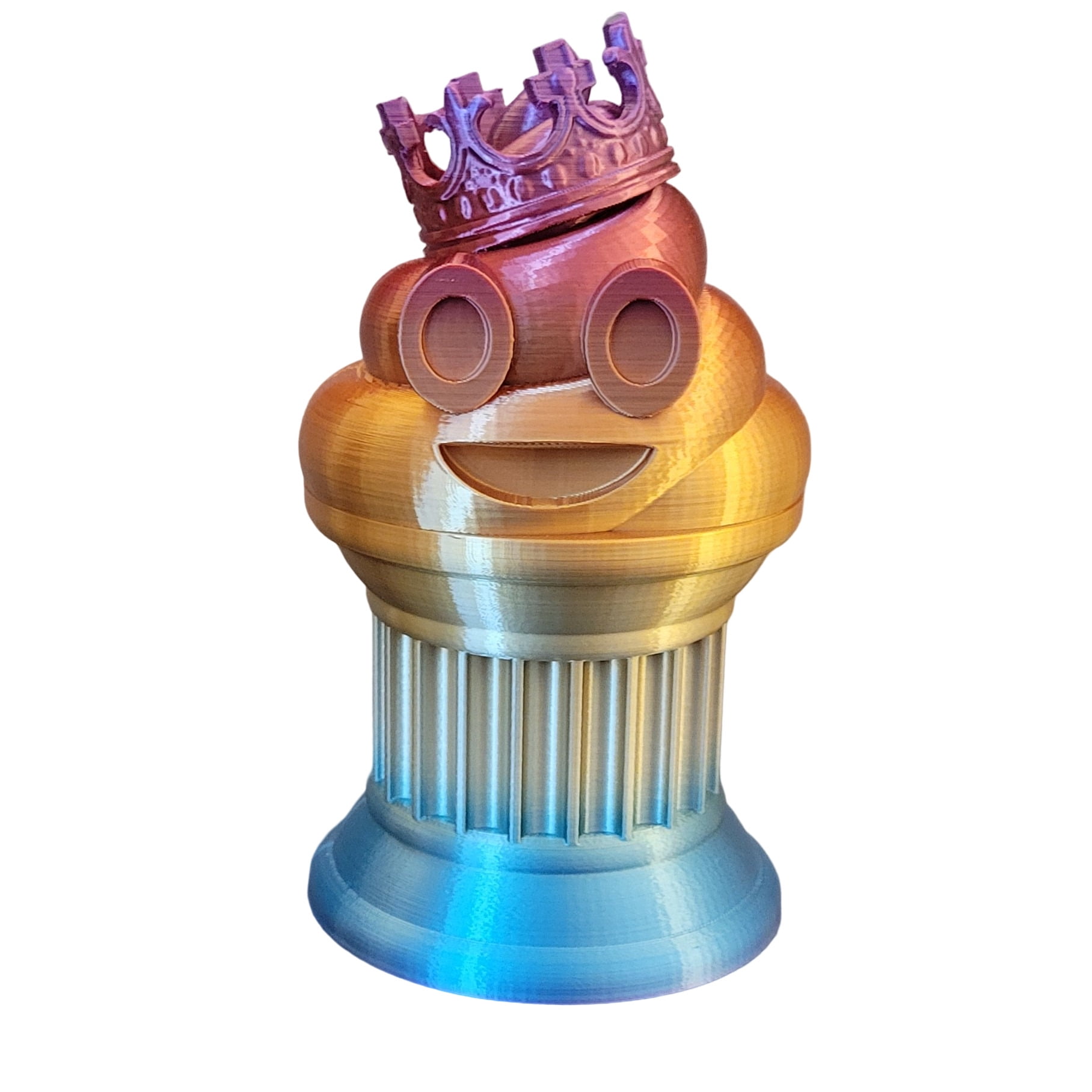 Znet3D King Poop Emoji Trophy - Fun Award Gift - Handmade w/Additive ...
