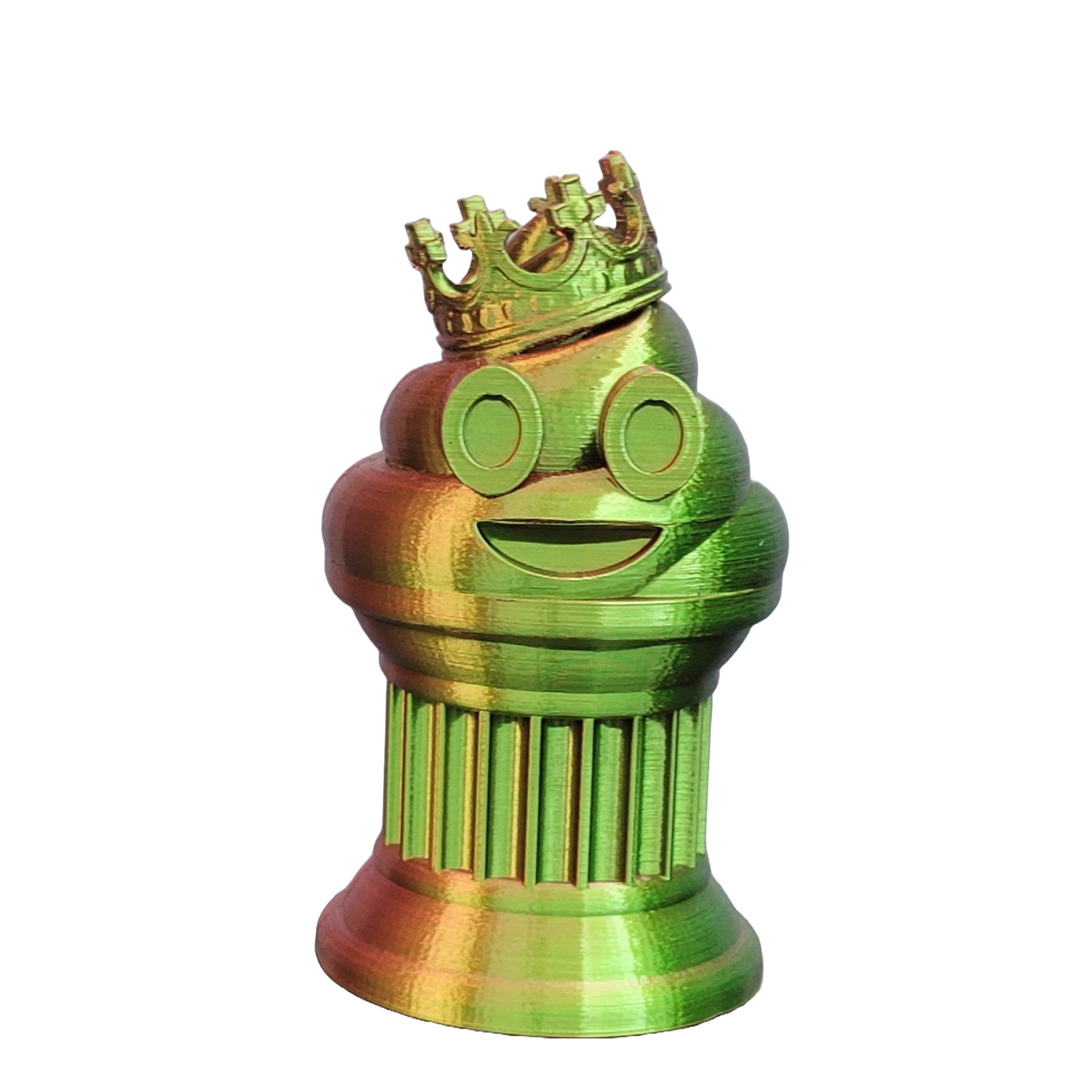 Znet3D King Poop Emoji Trophy - Fun Award Gift - Handmade w/Additive ...