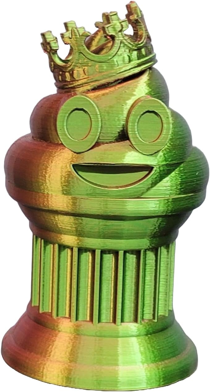 King Poop Emoji Trophy - Fun Award & Gift - Handmade w/Additive ...