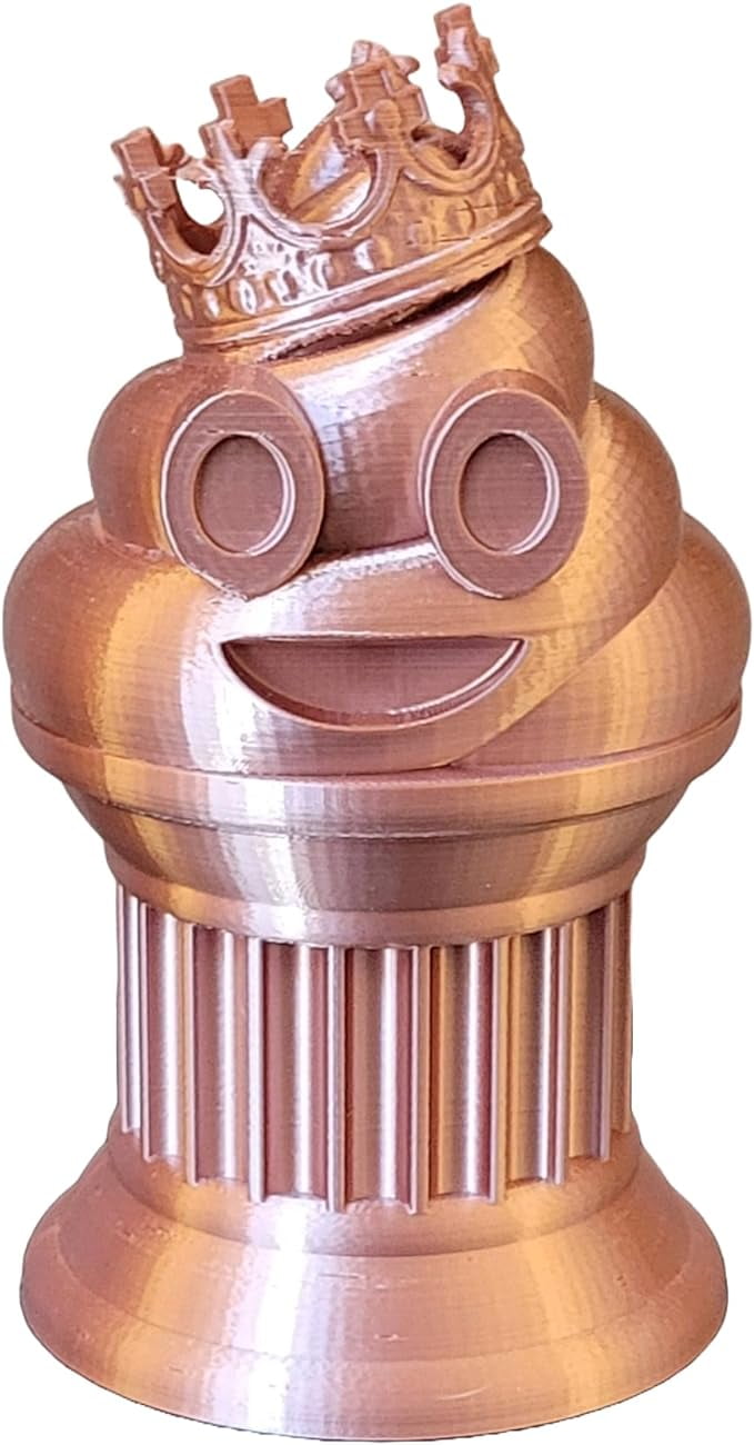 King Poop Emoji Trophy - Fun Award & Gift - Handmade w/Additive ...