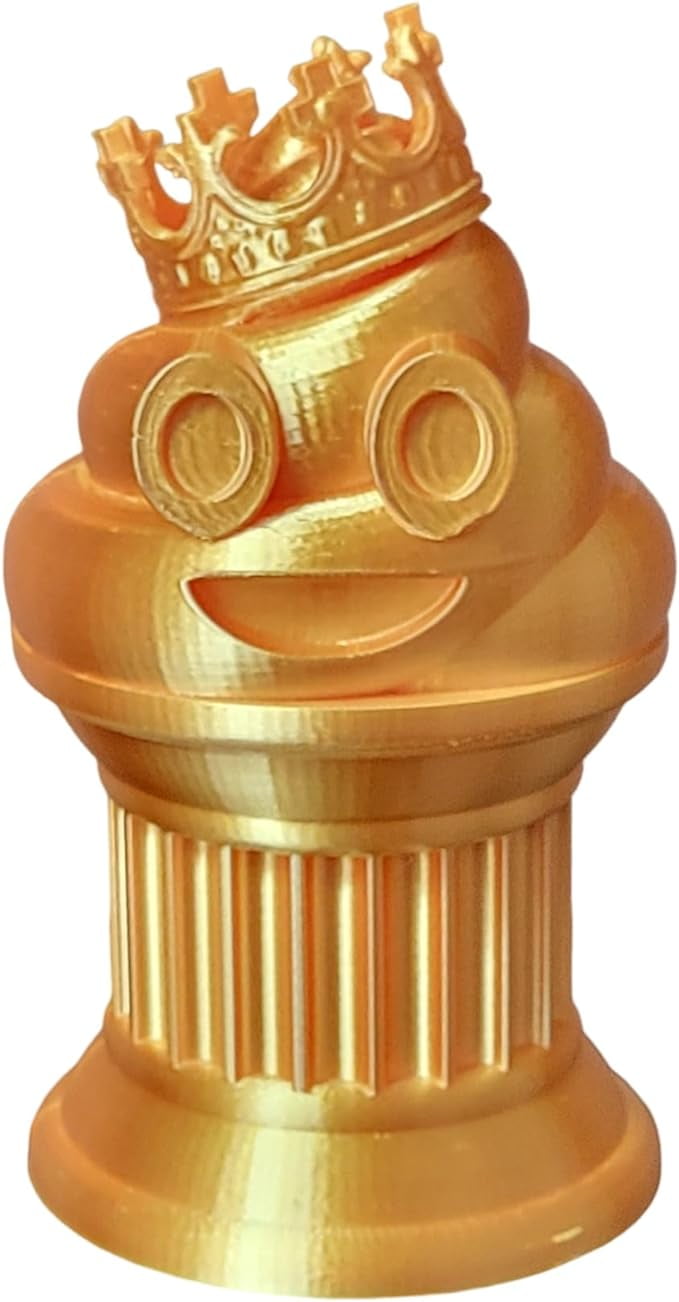 King Poop Emoji Trophy - Fun Award & Gift - Handmade w/Additive ...