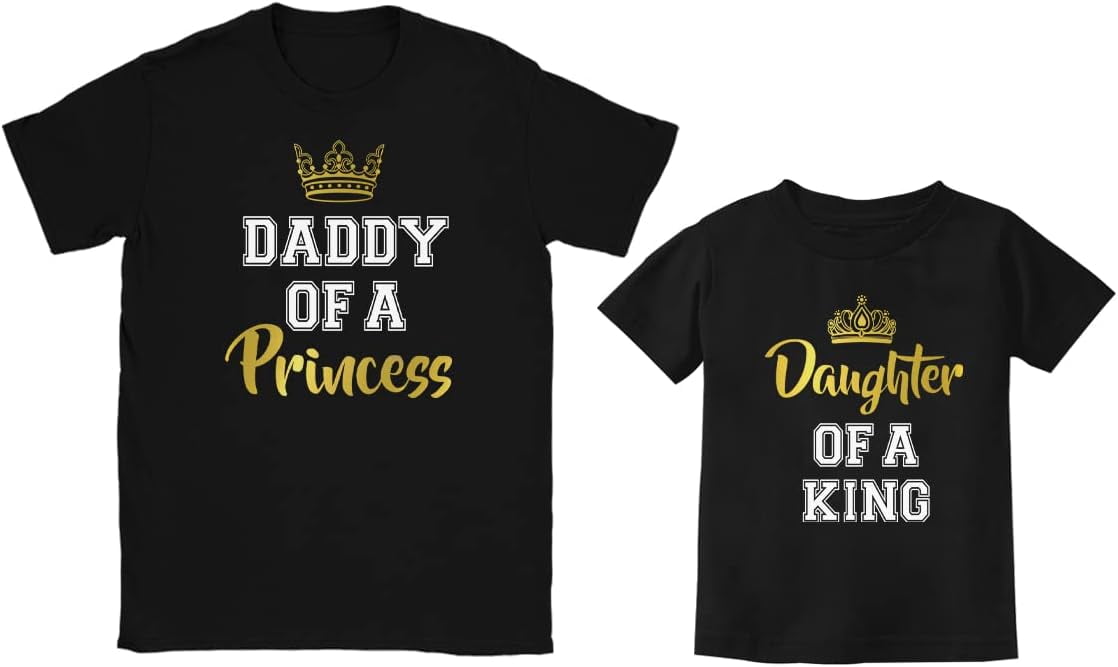 King & Princess Dad And Daughter Matching Shirts Gifts For Dads Fathers ...