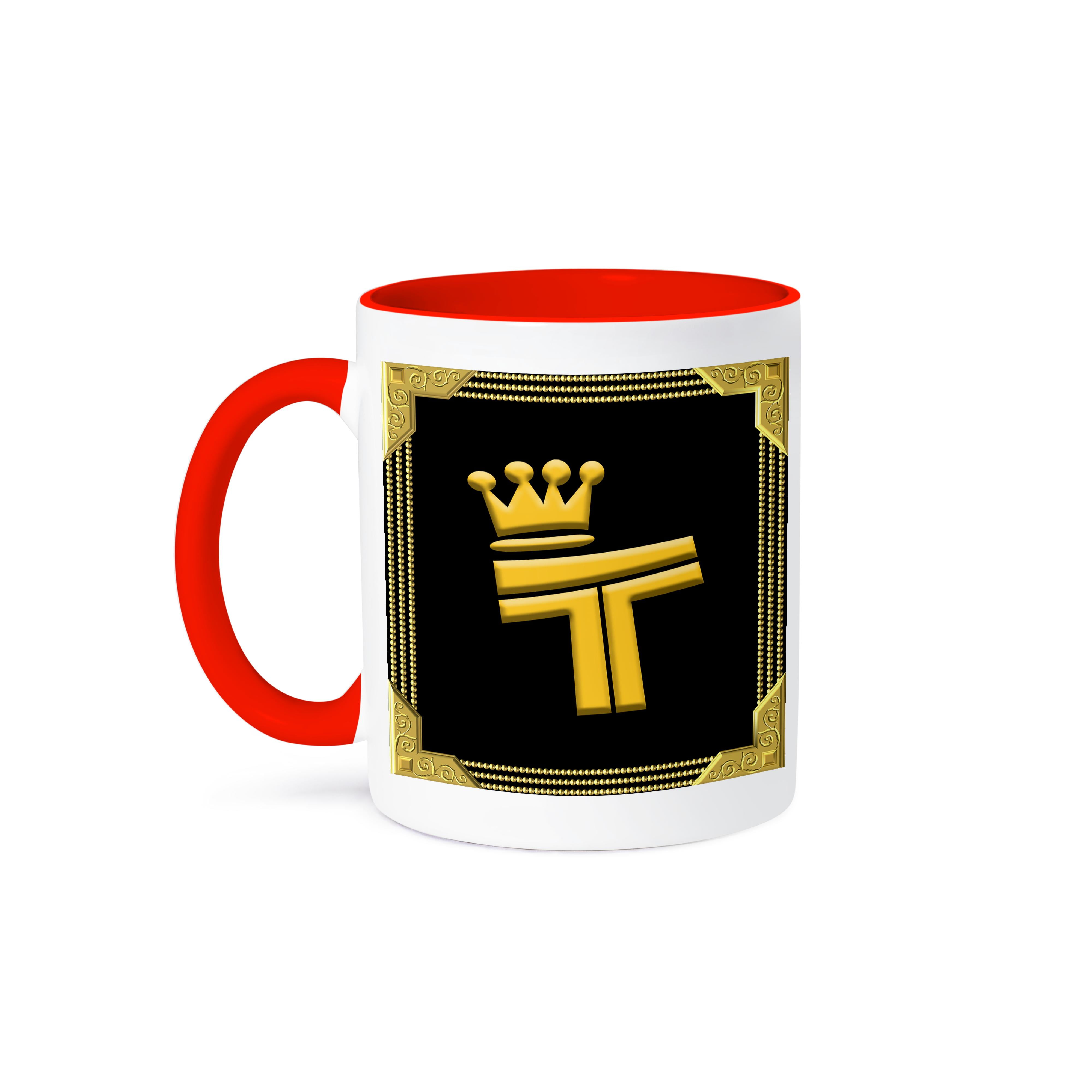 3drose, King, Queen Crown, Rich Frame. Yellow on Black. Gorgeous Letter ...