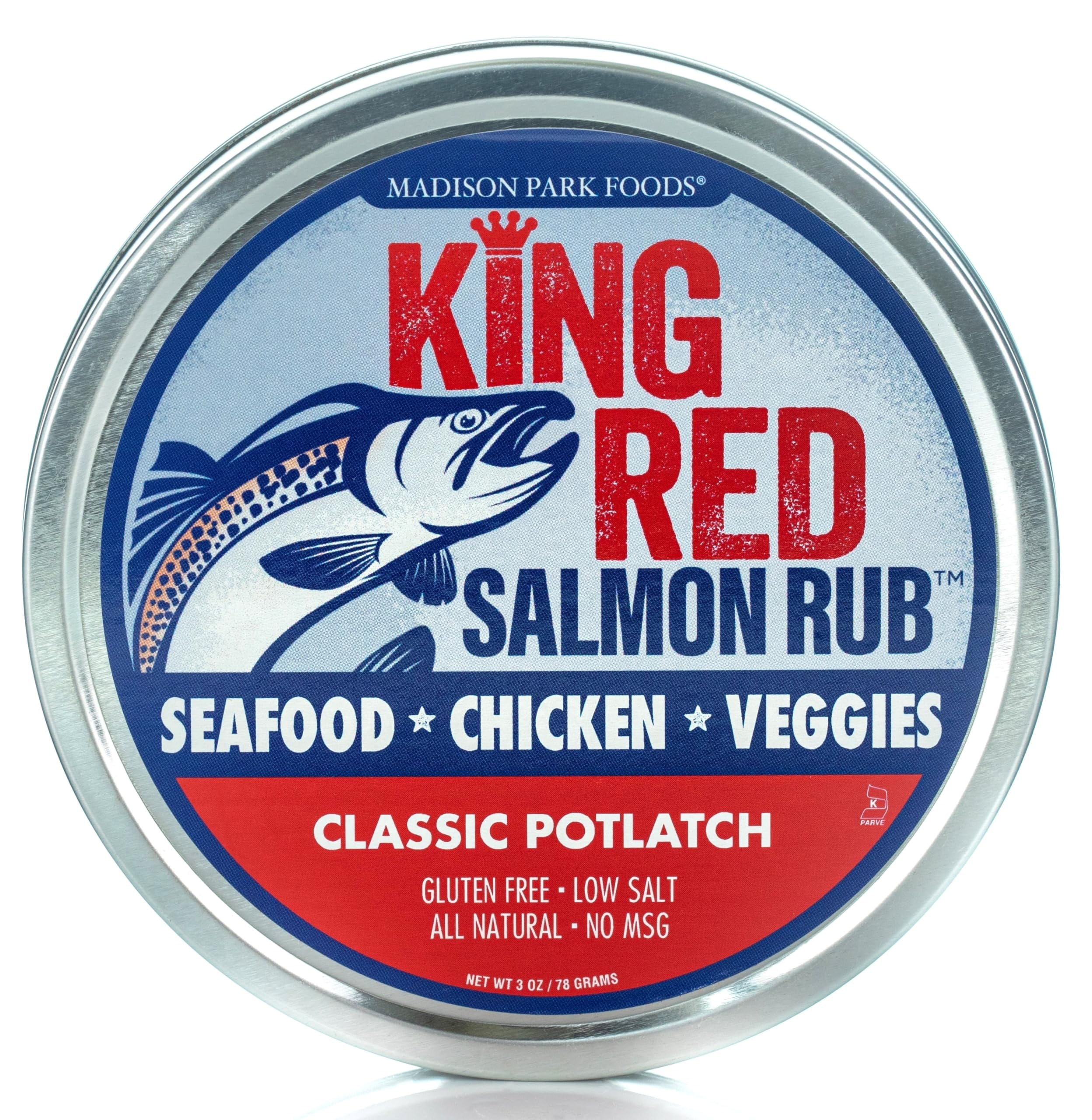 King Red Salmon Rub ESF27 - Classic Potlatch Seasoning Blend - Grilled Salmon, Seafood and ...