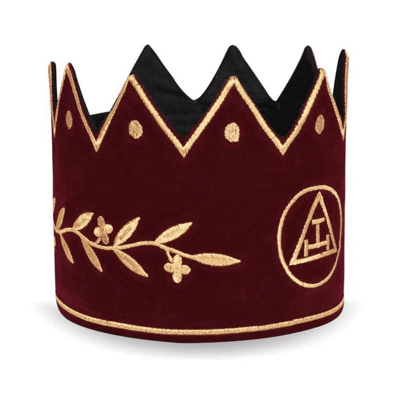 King Royal Arch Masonic Chapter Crown Cap - Red Velvet & Gold - Walmart.com