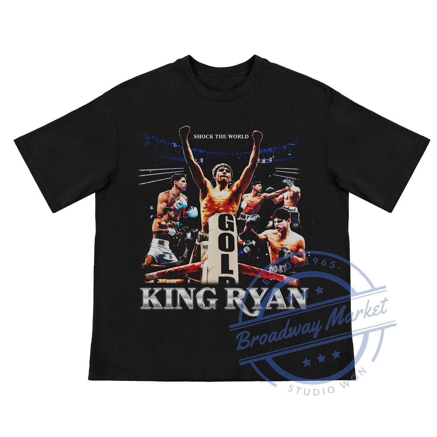 King Ryan Garcia Champion Haney T-Shirt Heavyweight Oversized Rap Tee ...