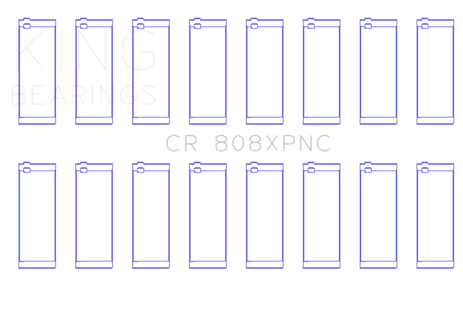 King STDX .001 Conrod Bearings Compatible with Chevrolet BBC 369 502 Gen IV V VI COATED Fits ...