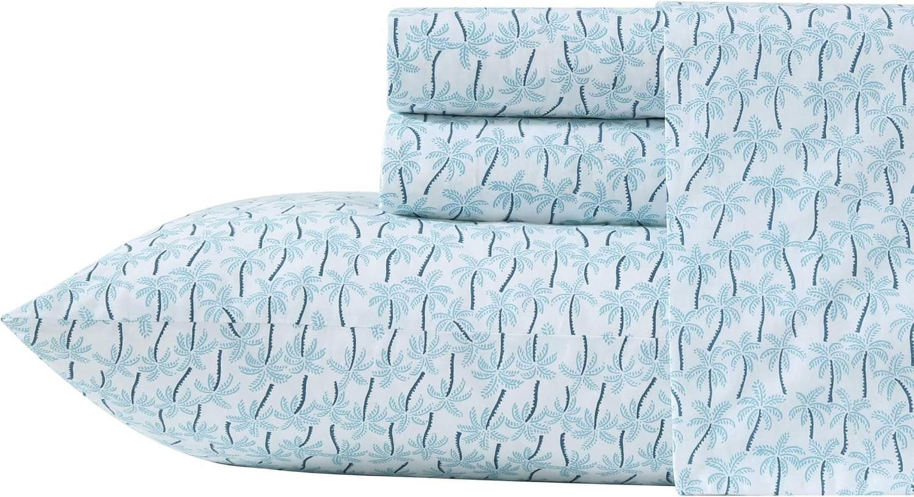 King Sheet Set, Super Soft Cotton Percale Bedding with Matching Shams ...
